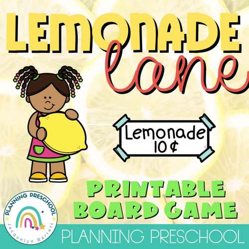 Summer Board Game with Ten Frames | Counting 1-10 | Lemonade Stand | 1 ...