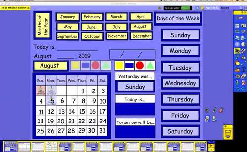 Calendars and Daily Math - Activboard (Promethean) August 2022-July 2023
