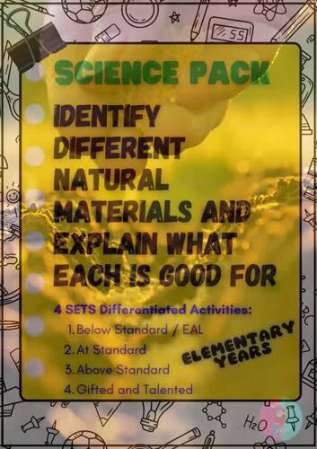Differentiated Worksheets-Identify and explain different natural ...