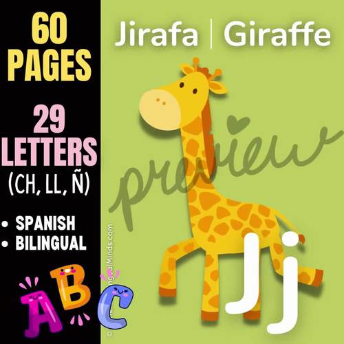 Spanish Alphabet Flashcards, Posters, Word Wall (Spanish & Bilingual ...