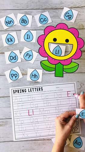 Spring Letter Tracing - Feed the Flower - Tracing Upper and Lowercase ...