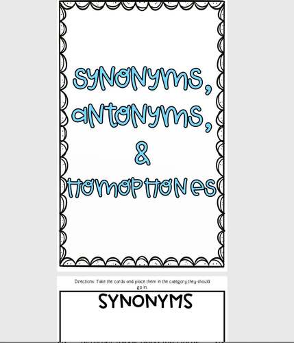 Early Finishers Set by Learn with Ms Carroll | TPT