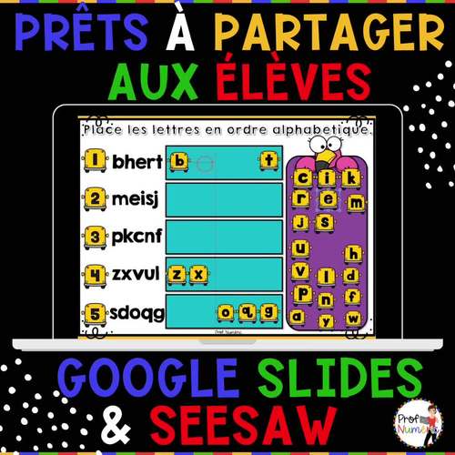 FRENCH Google Slides et FRENCH SEESAW | SEPTEMBRE | 2e by Prof Numeric