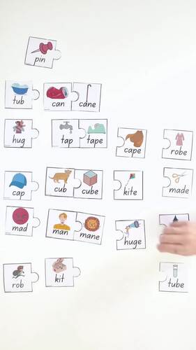 CVC to CVCe bossy e / silent e / magic e / long vowel games, worksheets ...