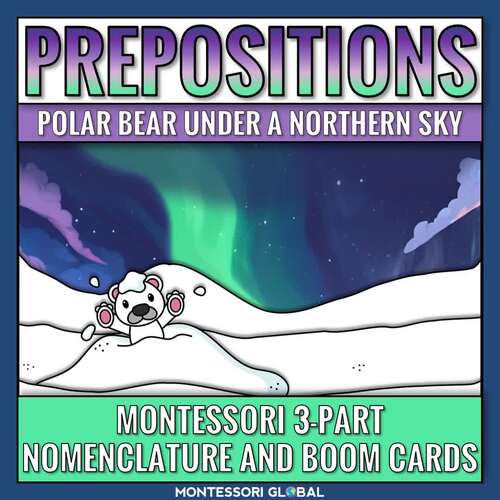 Montessori Winter Prepositions - Polar Bear Nomenclature, Boom Cards ...