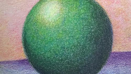 Beginner Art Colored Pencil Sphere Drawing Middle or High School Art