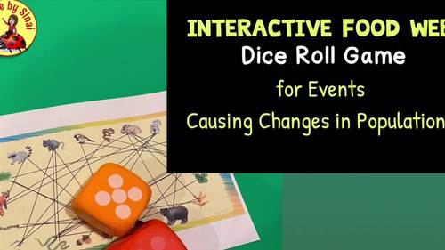 Food Web & Biodiversity Game | Dice Activity on Ecosystem Population ...