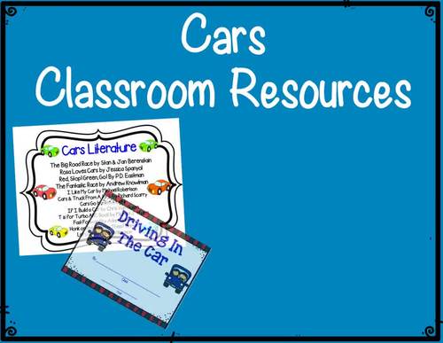 Cars Unit: Literacy & Math Centers & Activities | TPT
