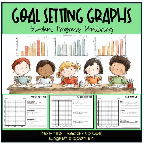 Goal Setting Graphs and Post Test Reflection Sheets | Printable & Bilingual