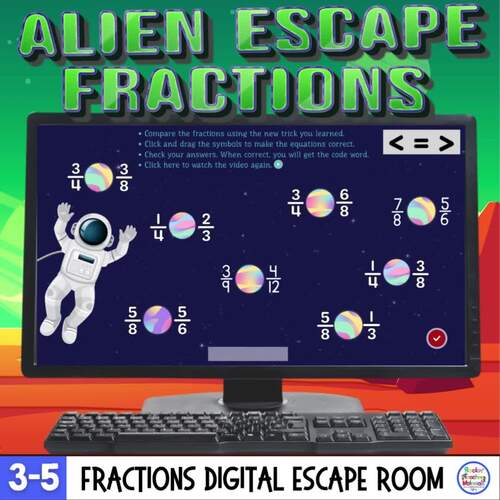 Fractions Digital Escape Room-Comparing, Ordering, and Equivalent ...