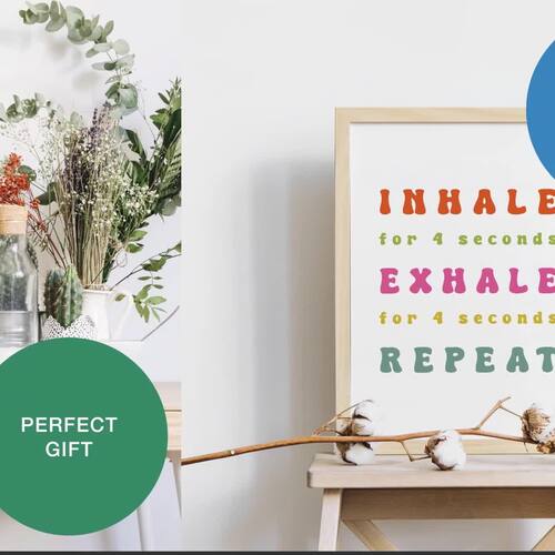 Mindful Breathing Poster for Calm & Stress Reduction - Classroom Decor