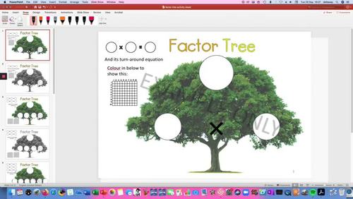 FACTOR TREES Multiplication Number Facts Activities Printables 