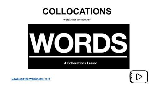 Words: Video + Collocation / Vocabulary Exercises ELA. EAP. GMAT. SAT. ESL.
