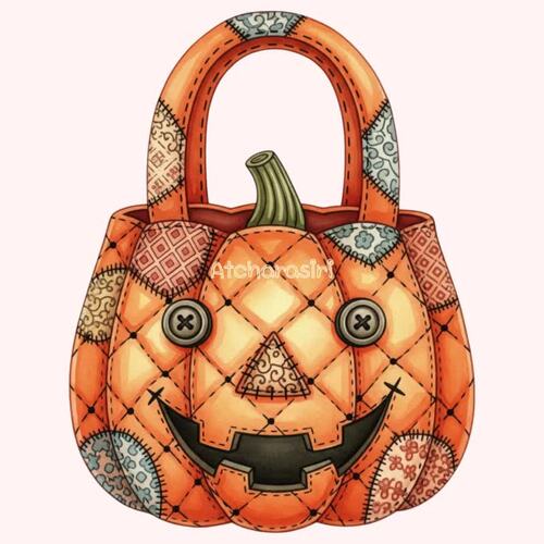 Trick or Treat Bags Clipart PNG Set – 16 Cute Halloween-Themed Bag ...