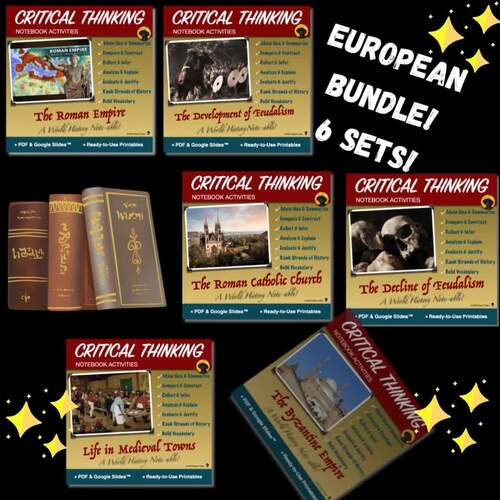 Bundle Critical Thinking Interactive Notebook Middle Ages PDF & Google ...