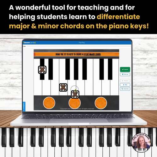 Major and Minor Piano Chords Digital BOOM™ Cards Root Position Chords ...