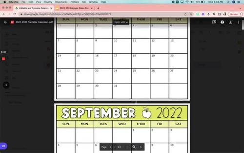 2022-2023 Editable Calendar and Printable Monthly Calendars | TPT