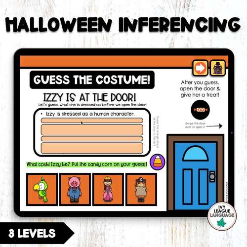 Halloween Inferencing Boom Cards by Ivy League Language | TPT