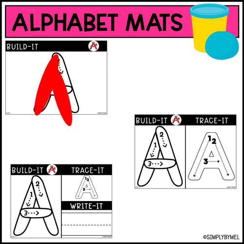 Play-Doh Alphabet Mats l Uppercase & Lowercase l Distance Learning