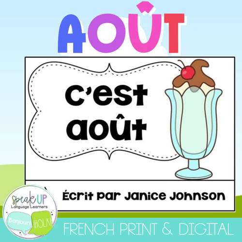 Août French August Months of the Year Reader Print & Digital Boom Cards ...