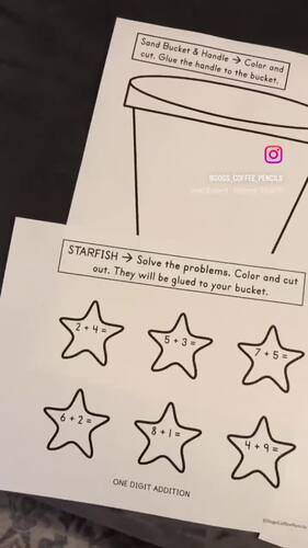 Addition Math Craftivity | Easy Printable Craft 1st Grade, 2nd Grade ...