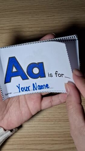 Letter A Mini Book | Preschool & Kindergarten Cut, Color, Trace & Glue ...