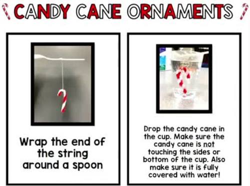 Christmas Candy Cane Ornament - Procedural Write - Special Education