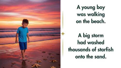 The Starfish Story. Empathy. Kindness. Environment. Story. PPTx. SEL.