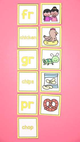 Consonant Blends and Digraphs Phonics Center Activities and Games
