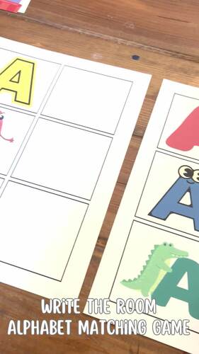 Write The Room Alphabet Matching Game for Preschool helping Letter ...