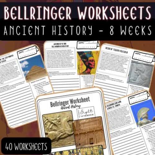 Bell Ringer World History Worksheets for Back to School - first 8 weeks