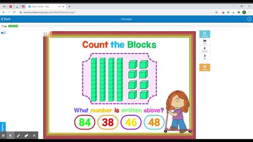 Place Value Counting Tens and Ones Boom Cards 1st Grade Math Digital ...
