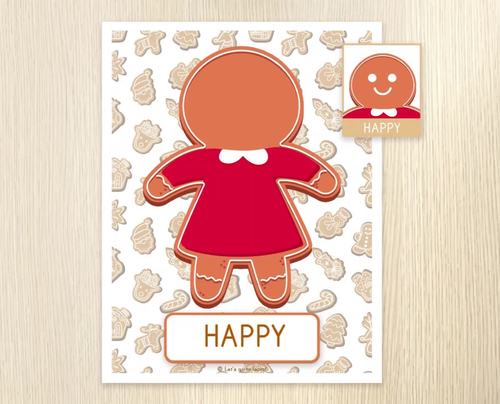 Gingerbread Man - Woman Emotions, Feelings, Matching Activity ...
