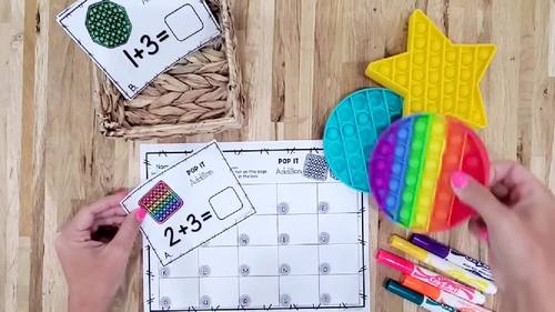 Addition to 10 Fidget Bubble Poppers | Pop it, Solve it | Math Centers