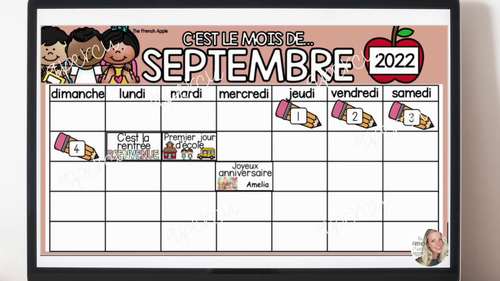 French Digital Calendar BUNDLE | Calendrier | Google Slides by The ...