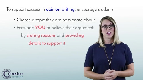 Provide Reasons that Support the Opinion by Cohesion Education | TPT