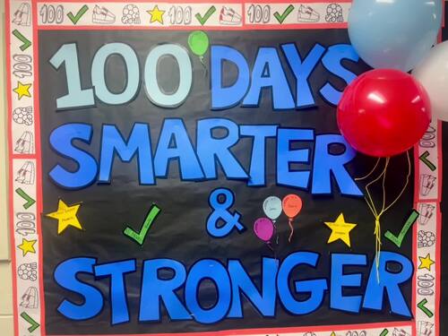 100th Day of School Bulletin Board – Interactive Student Celebration ...