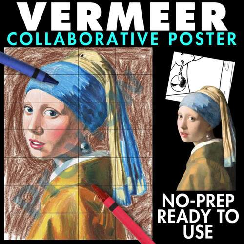 Vermeer Girl With a Pearl Earring Collaborative Poster Activity Art ...