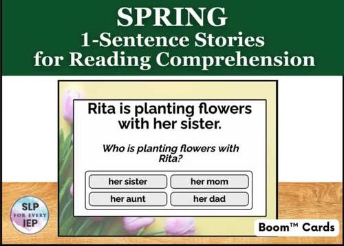 Spring Reading Comprehension Bundle for Early Readers-Boom™ Learning Cards