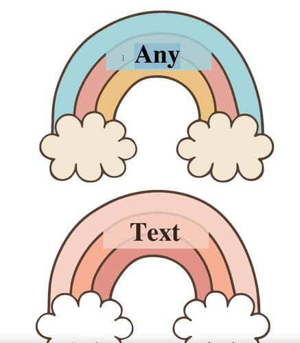 Rainbow Labels, Editable labels, Editable Names, Rainbow decor ...