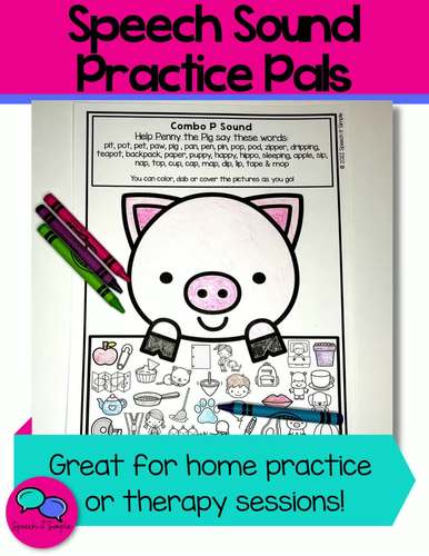 Speech Sound Animal Practice Pals - Speech Target Worksheets - Earlier ...