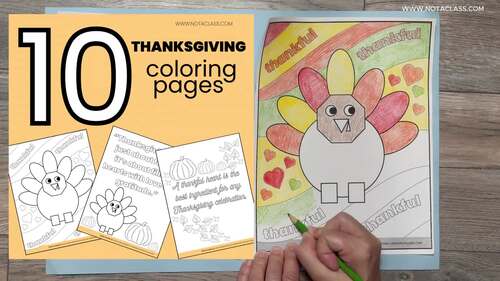Thanksgiving Coloring Pages | Thankful, Grateful Activities | Fall ...