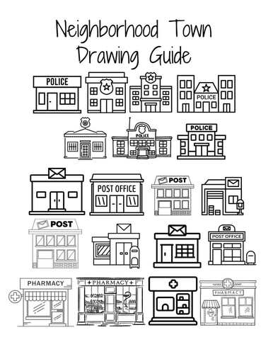 community buildings coloring pages
