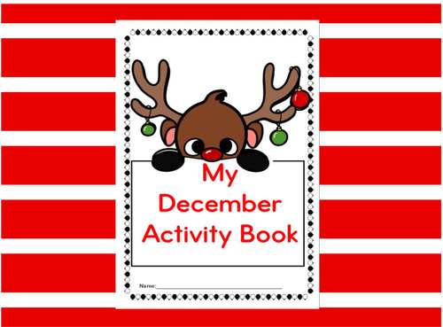 December Activity Book Kindergarten First Grade by Pint Size Learners