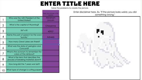 Halloween Bundle | Blank Digital Pixel Art Template | Editable ...