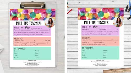 Meet the Teacher Letter Template by Play Therapy Creative | TPT