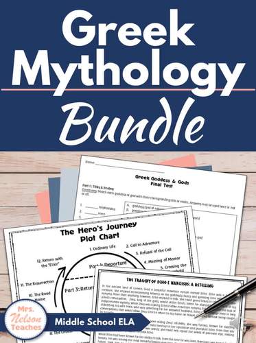 Greek Mythology Unit Bundle for Middle School by Mrs Nelson Teaches