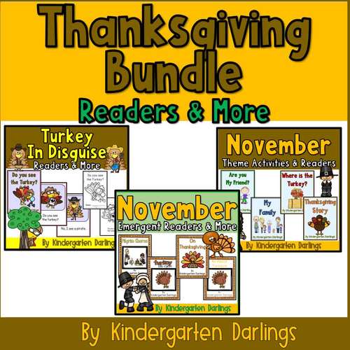 Thanksgiving Math and Literacy Bundle for Kindergarten by Kindergarten ...