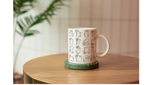 Alphabet and Number Animals Clipart Outline for Kids Coloring Page Hand ...