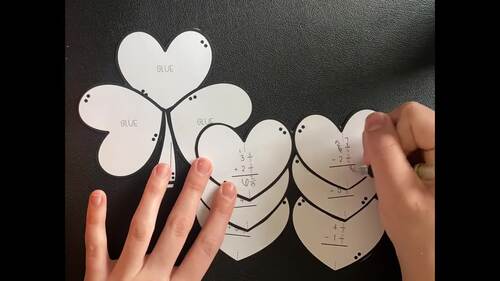 St. Patrick's Day 3D Shamrock Math Craft | Fractions Art Shamrock ...